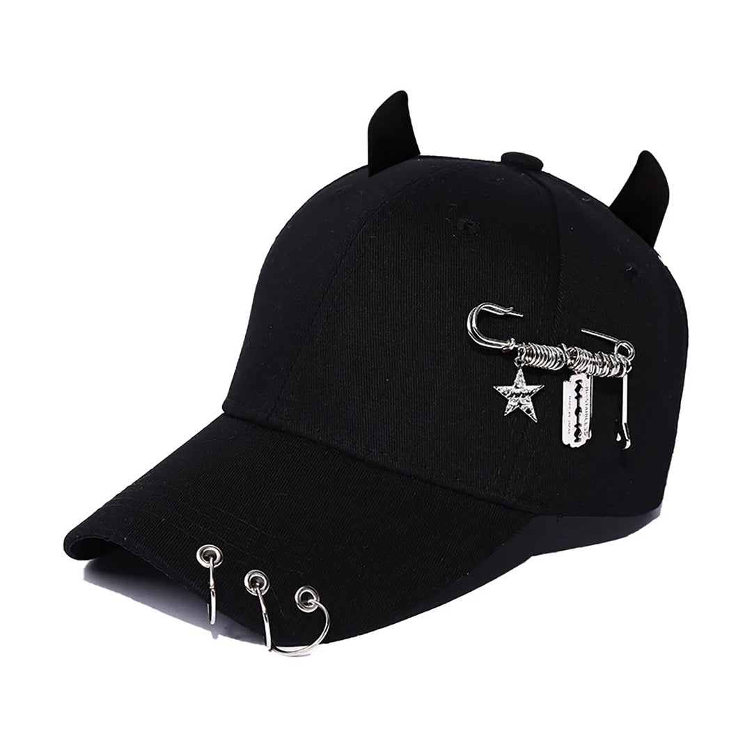 Pierced Safety Pin Horned Hat – Wavlynn