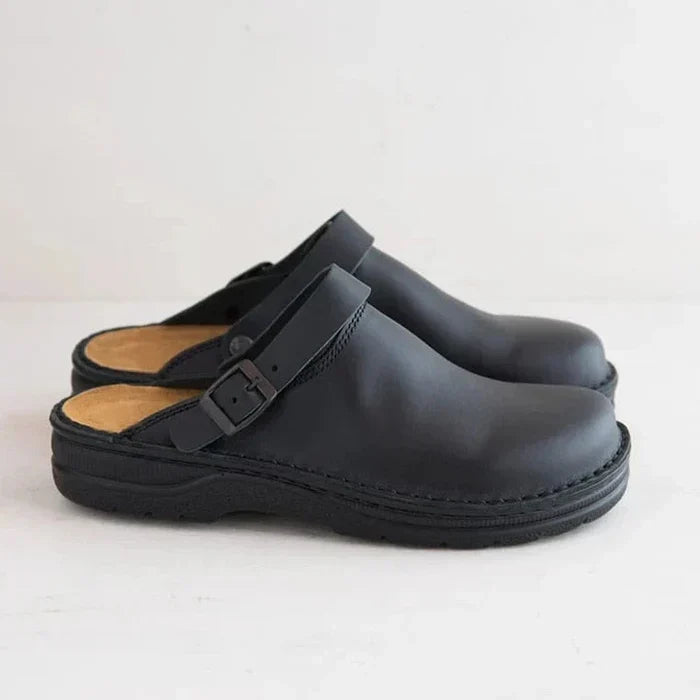 Arthur Mens Leather Slipper Clogs All Day Comfort Sleek Modern Design ...