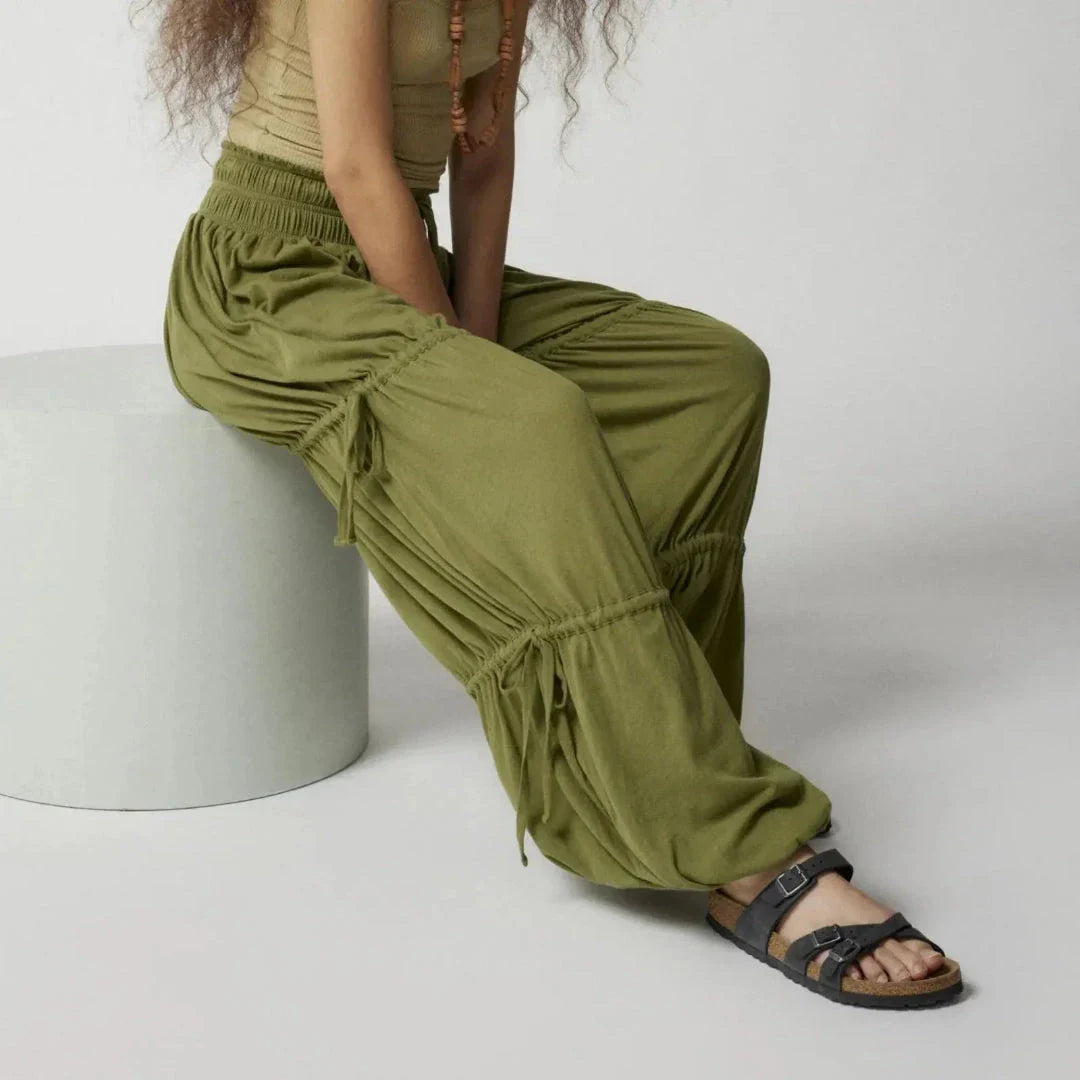 Harshay Boho Drawstring Tiered Lounge Pants – Wavlynn