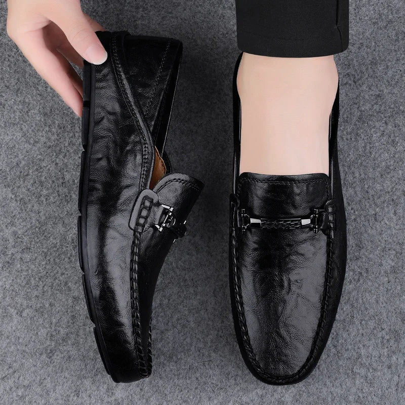 Kizar Leather Loafers – Wavlynn