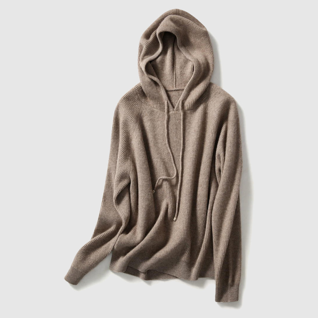 Cashmere Hooded Sweater For Women Warm Cozy Wavlynn