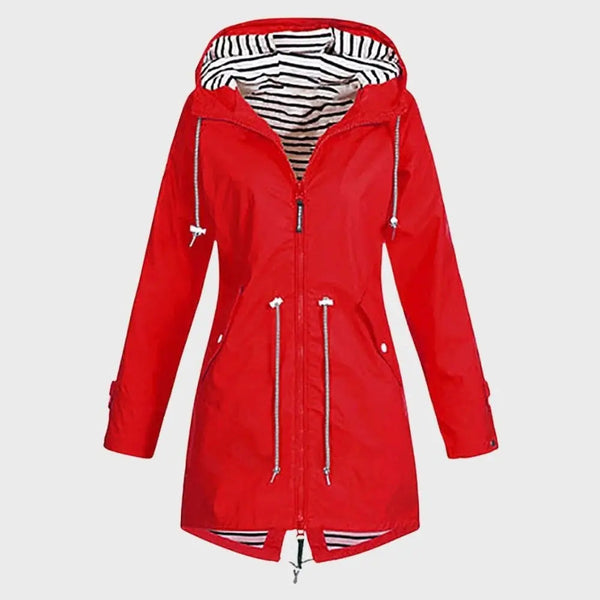 Long Waterproof Rain Jacket for Women – Stylish & Functional Rain Coat ...