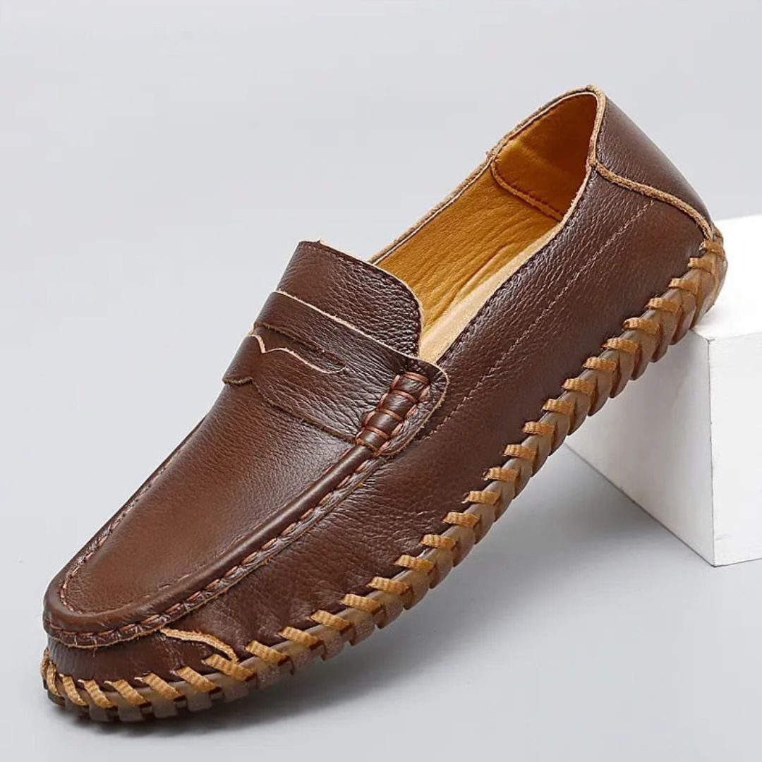 Waylynn Lucien Luxe Loafers For Men - Lightweight Leather Slip-On Shoe ...
