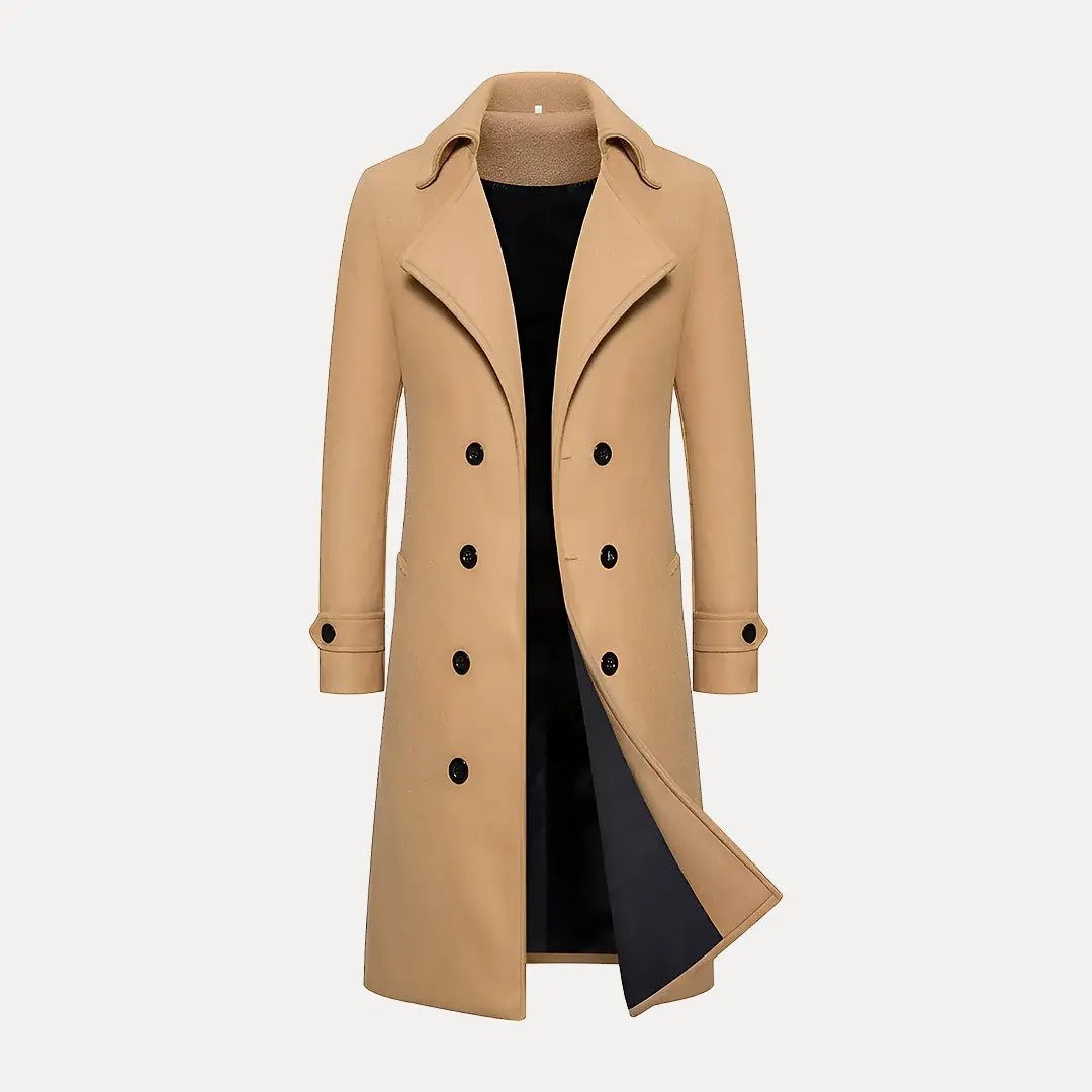 Max Double Row Button Woolen Trench Coat – Wavlynn