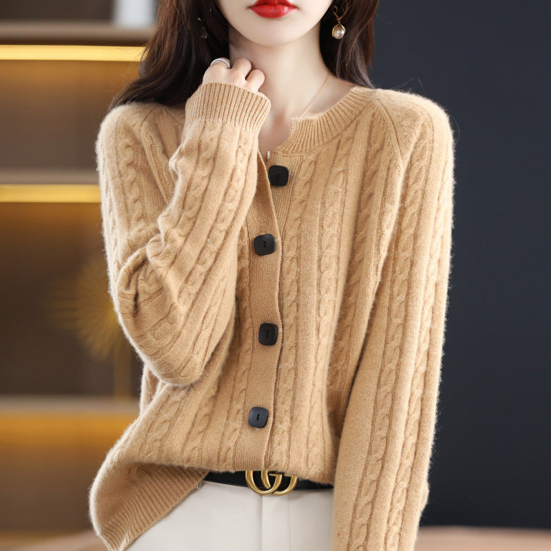 Minimalist Chic Cable Knit Cardigan – Wavlynn