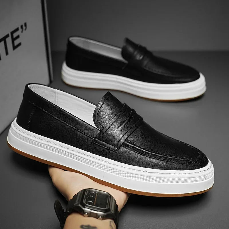 Moico Genuine Leather Loafers – Wavlynn