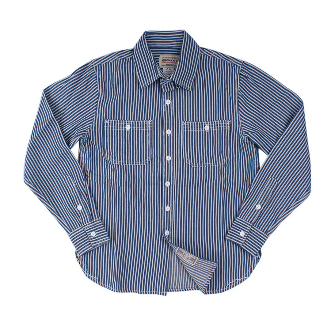Retro Striped Work Shirt – Wavlynn