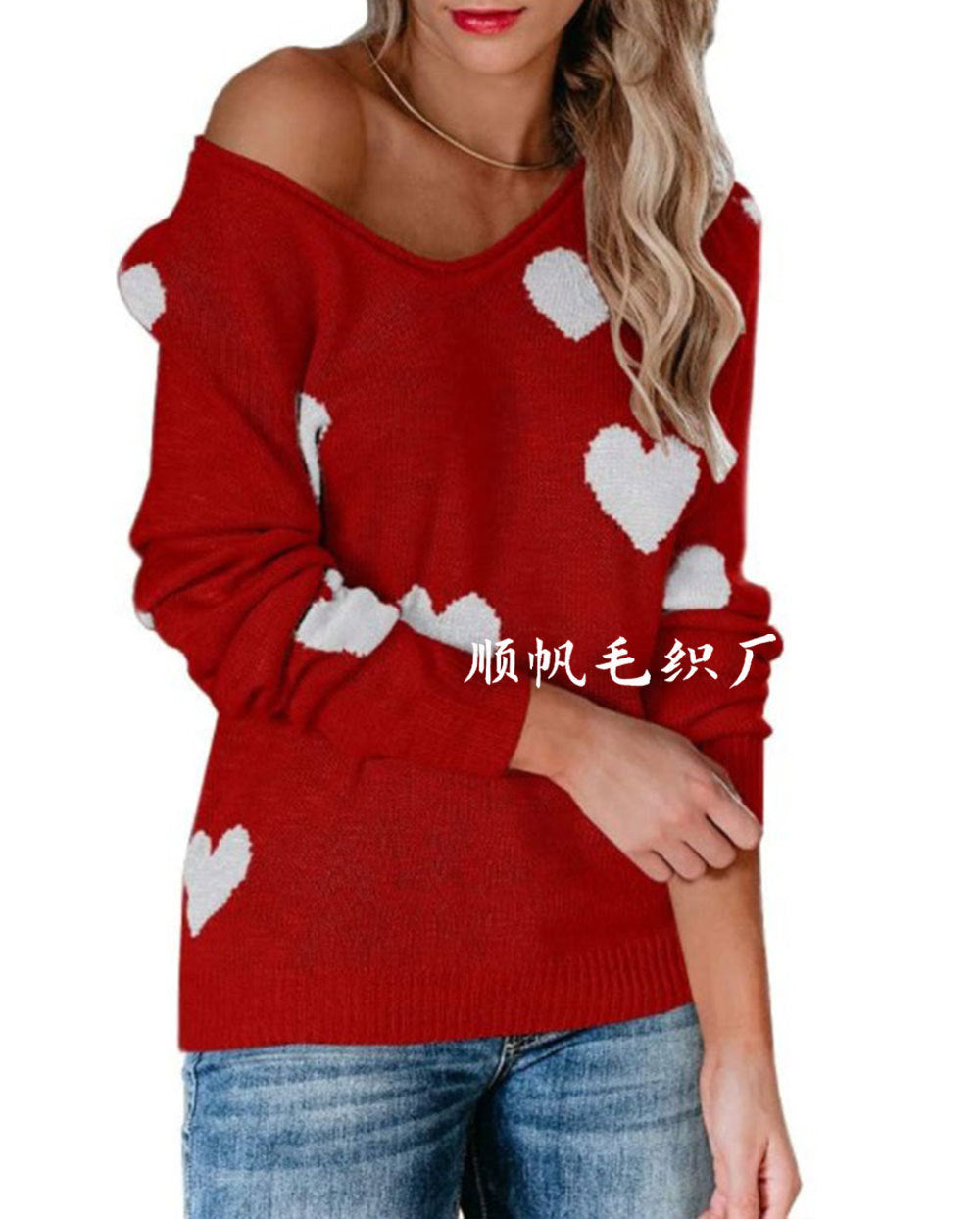 Melody - Heart-Pattern Sweater – Wavlynn