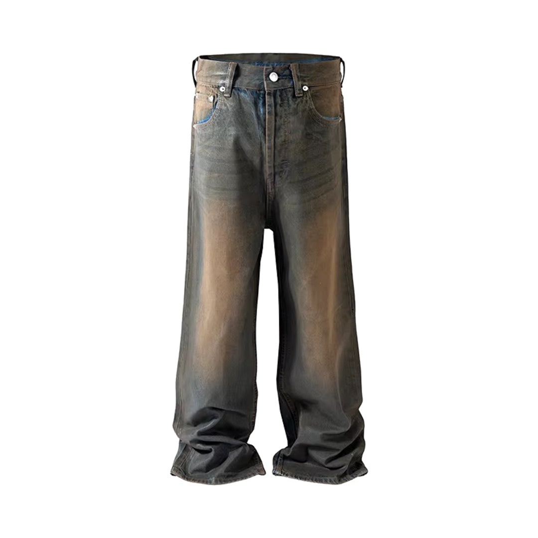 Muddy Waxed Denim Jeans – Wavlynn