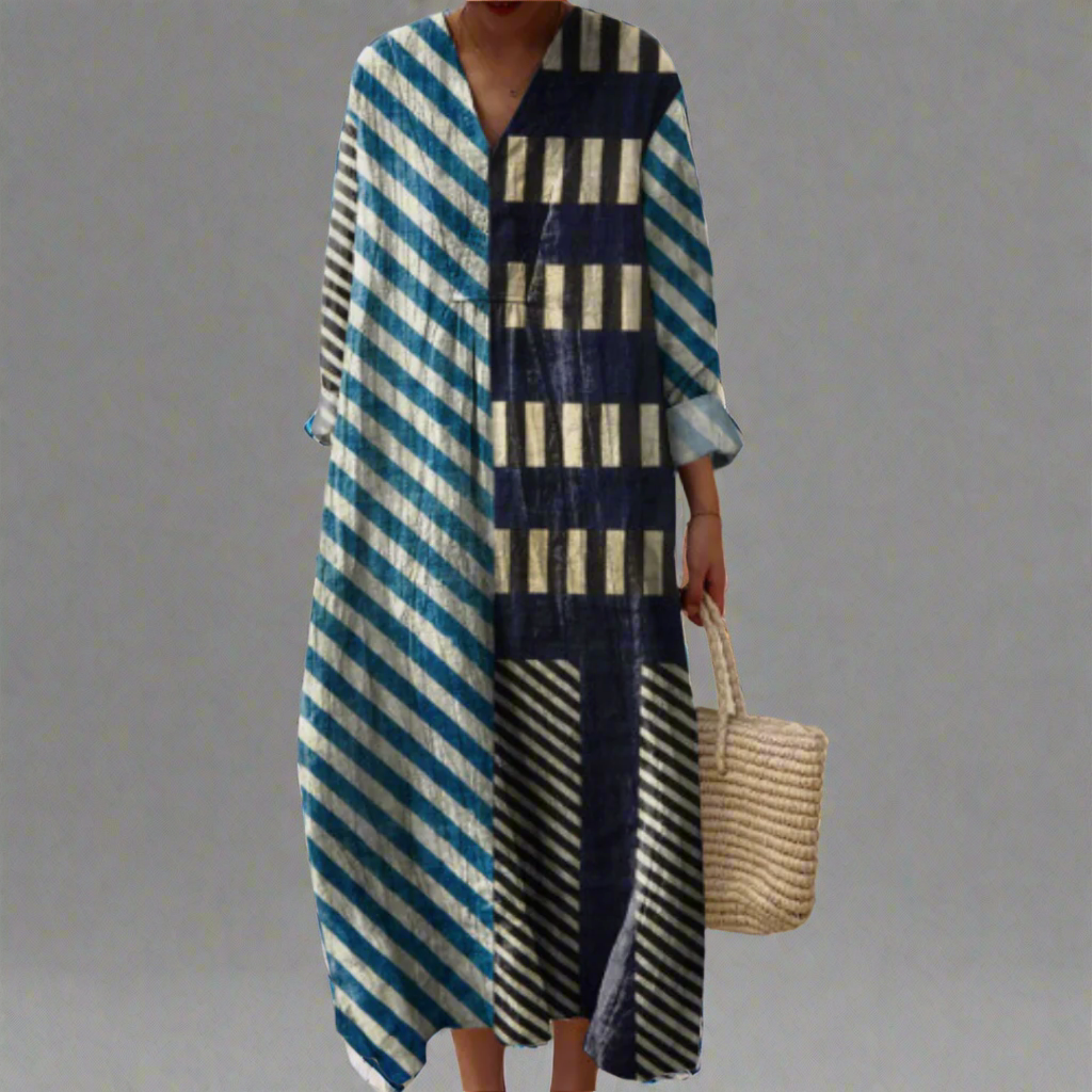 Elissa™ | Elegant Geometric Dress – Wavlynn