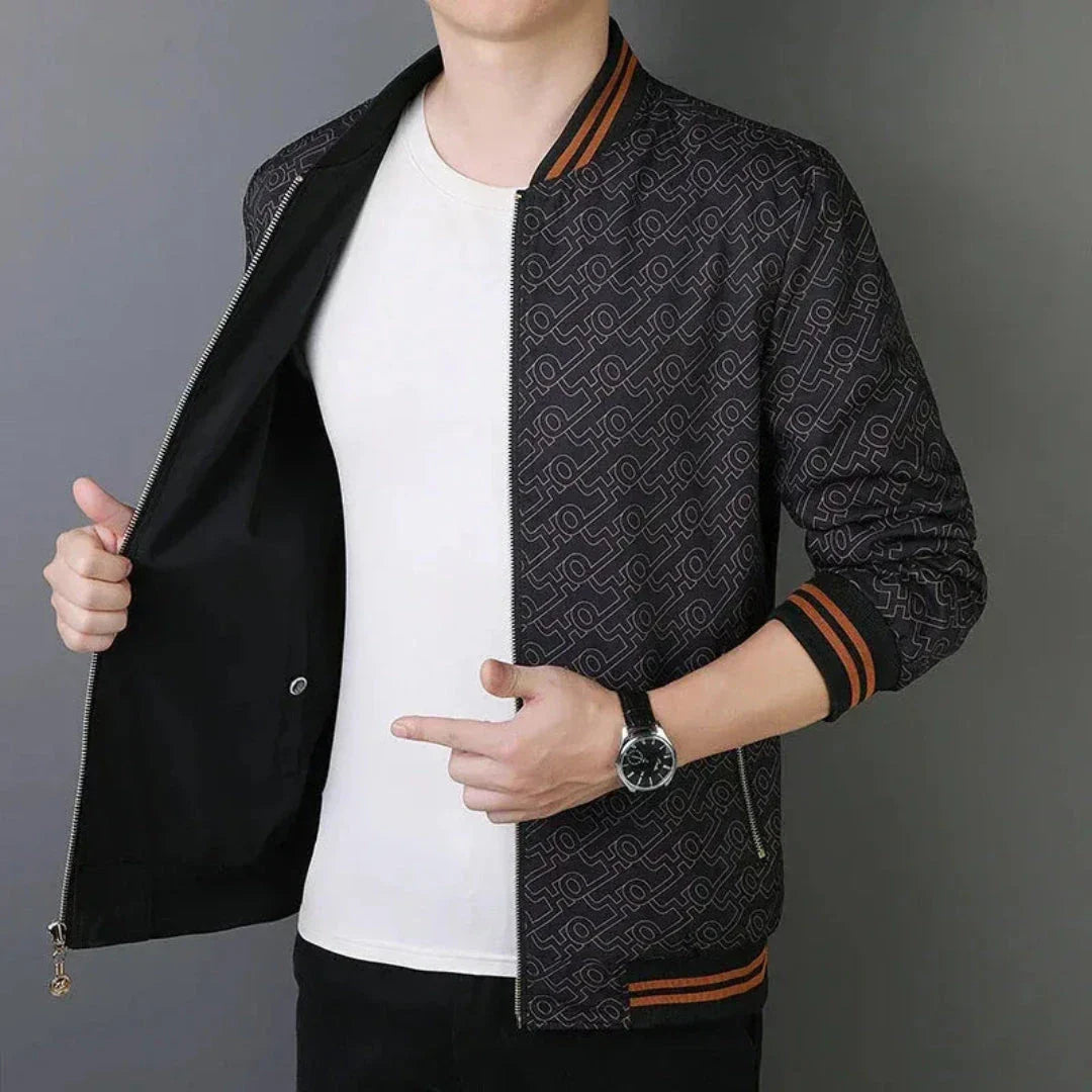 River Double Sided Reversible Jacket With Stand Collar Elastic Cuffs A ...