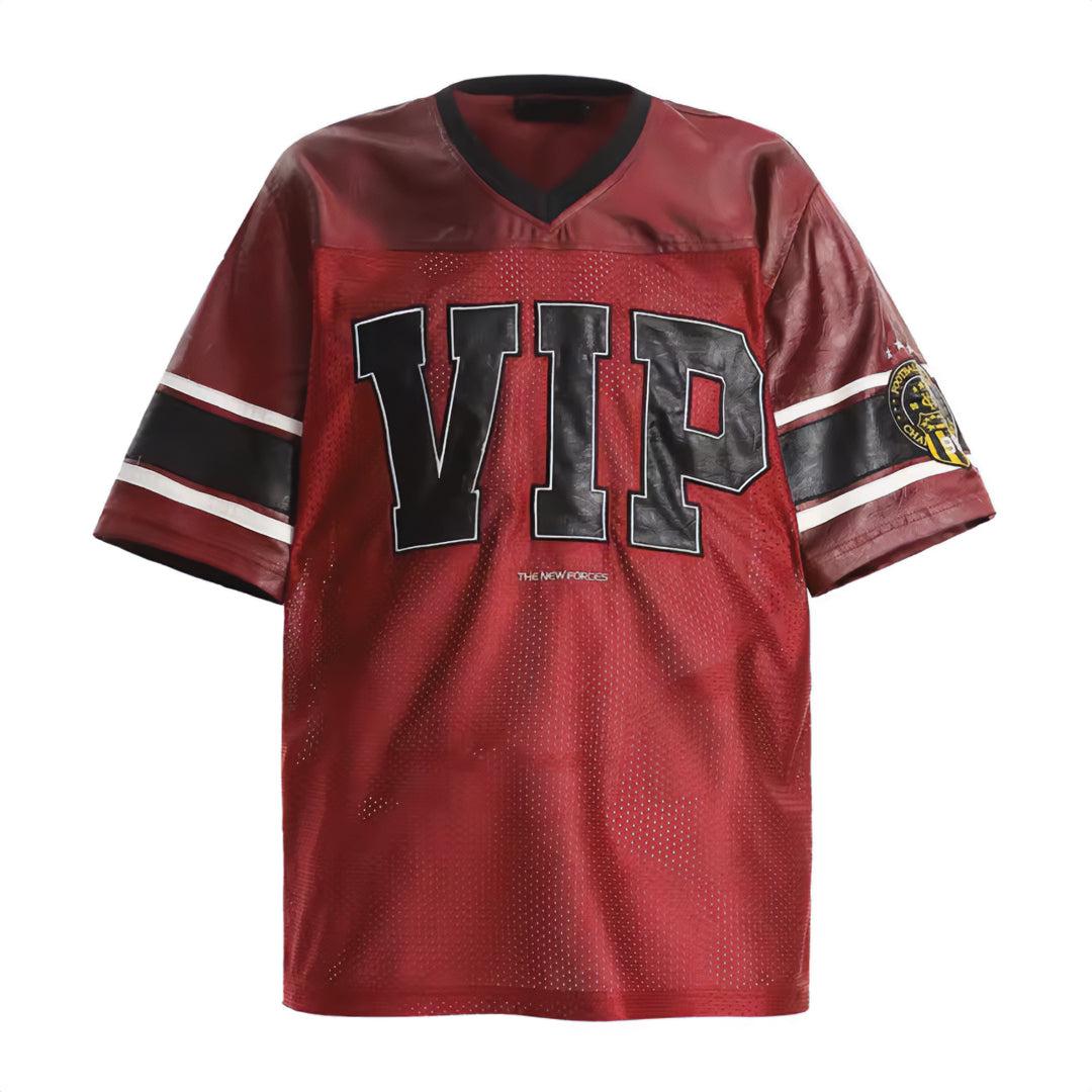 Red Zone Leather Jersey – Wavlynn
