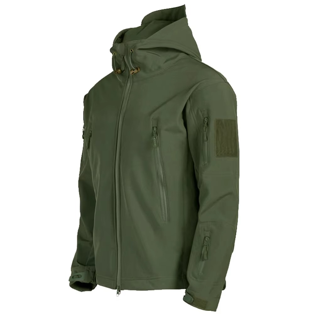 Men's Tactical Soft Shell Military Jacket Windproof Waterproof Hooded ...