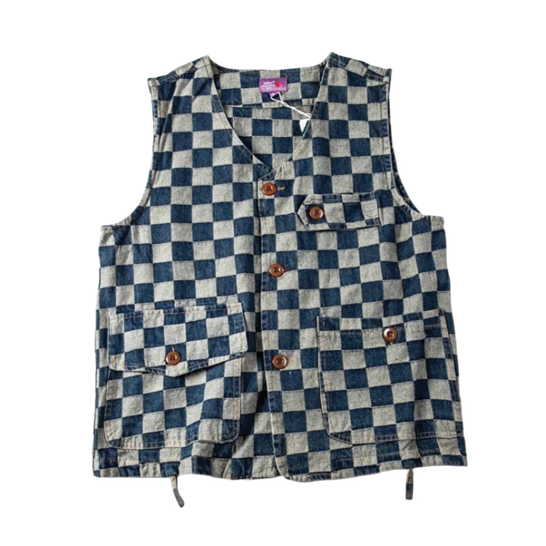 Rising Sun Denim Vest – Wavlynn