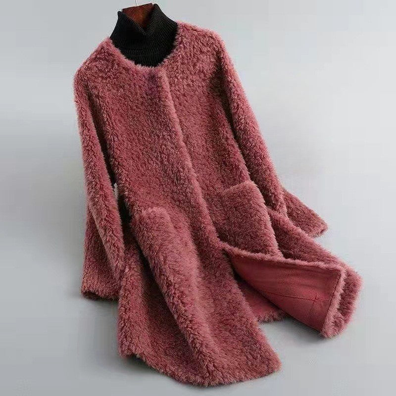 Valentina Rossi Velvet-Soft Shearling Coat – Wavlynn
