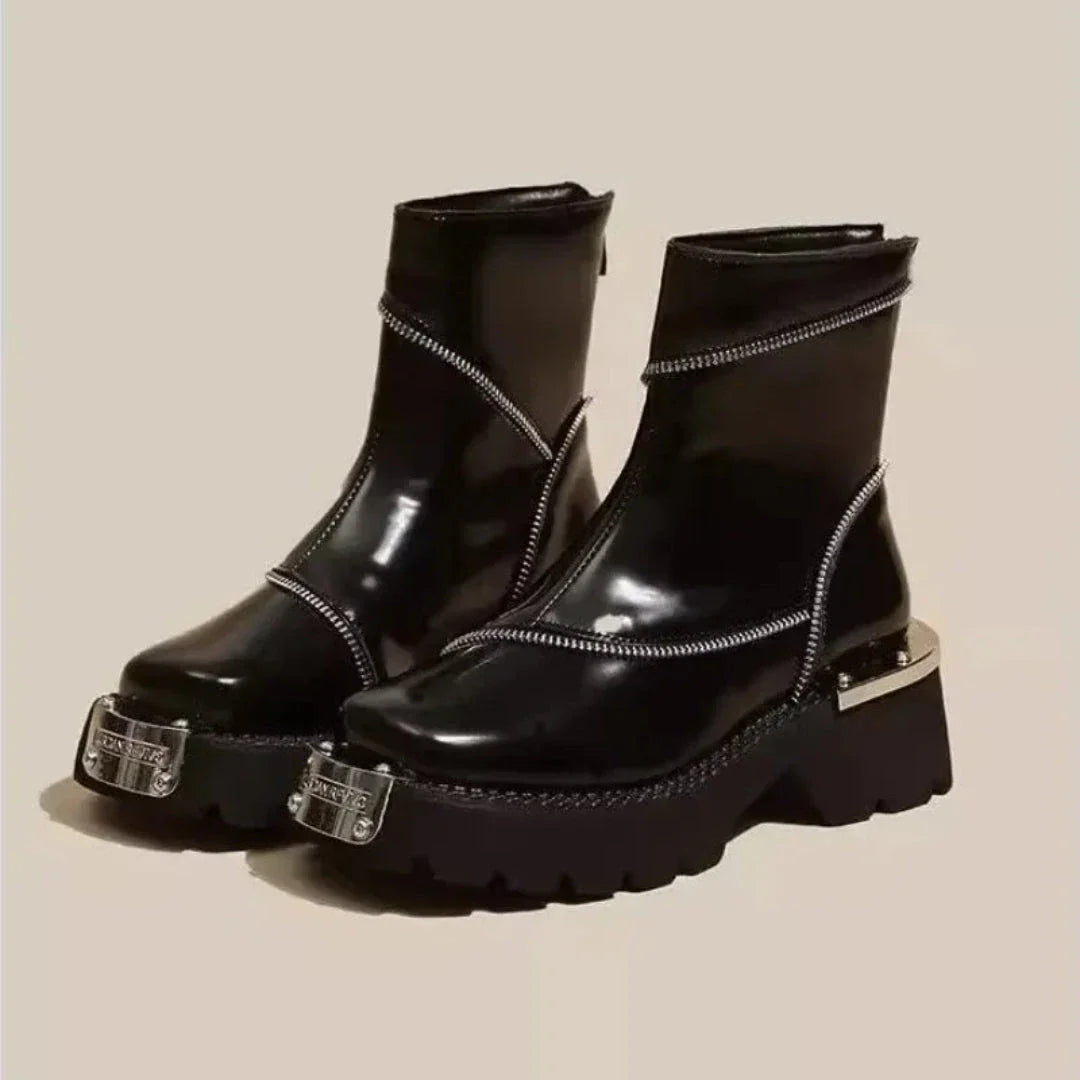 Vida Zip Ankle Boots – Wavlynn