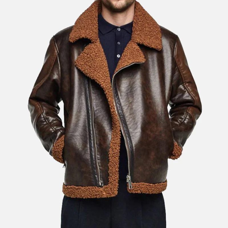 Ambrose Wrestling Brown Shearling Jacket – Wavlynn