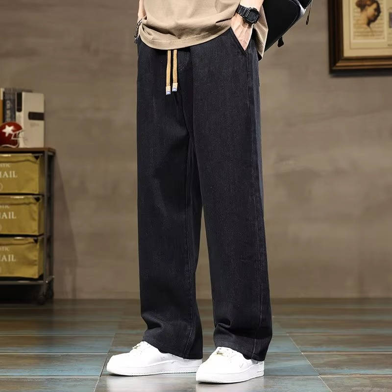 Men’s Drawstring Denim Jeans – Wavlynn