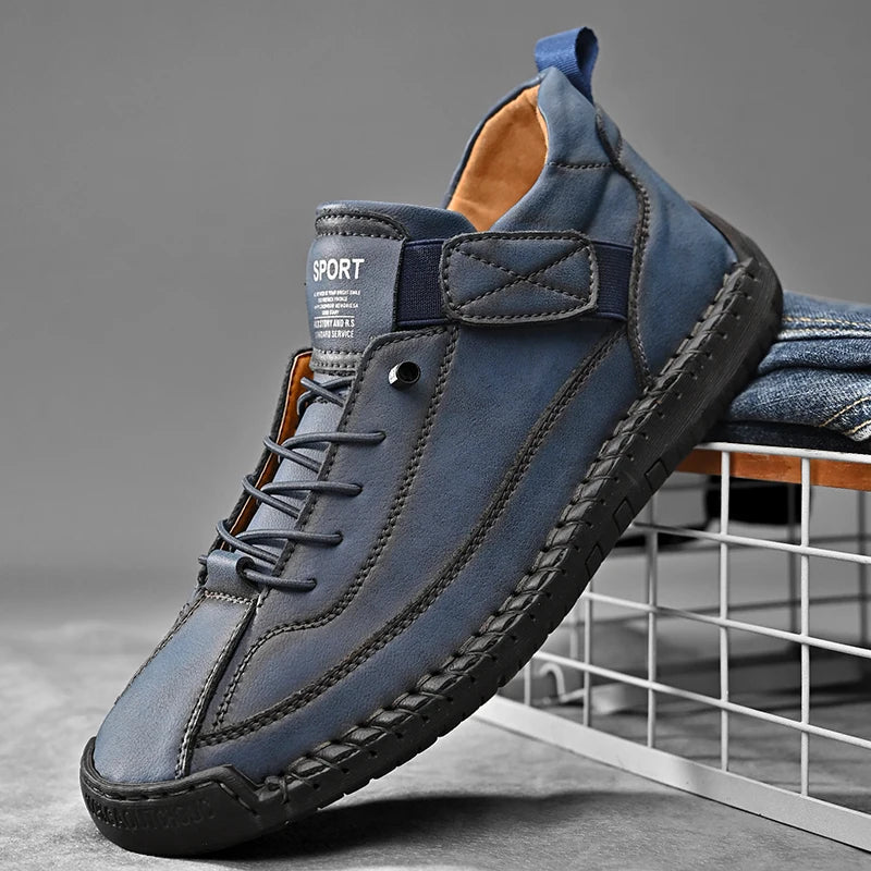Wavlynn Jack Comfort Fit Leather Casual Shoes For Men With Lace Up Clo