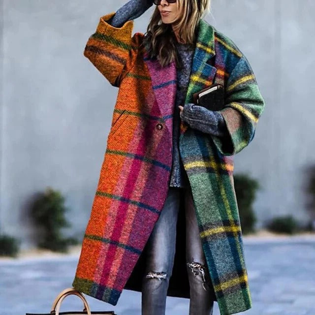 Printed Long Coat – Wavlynn