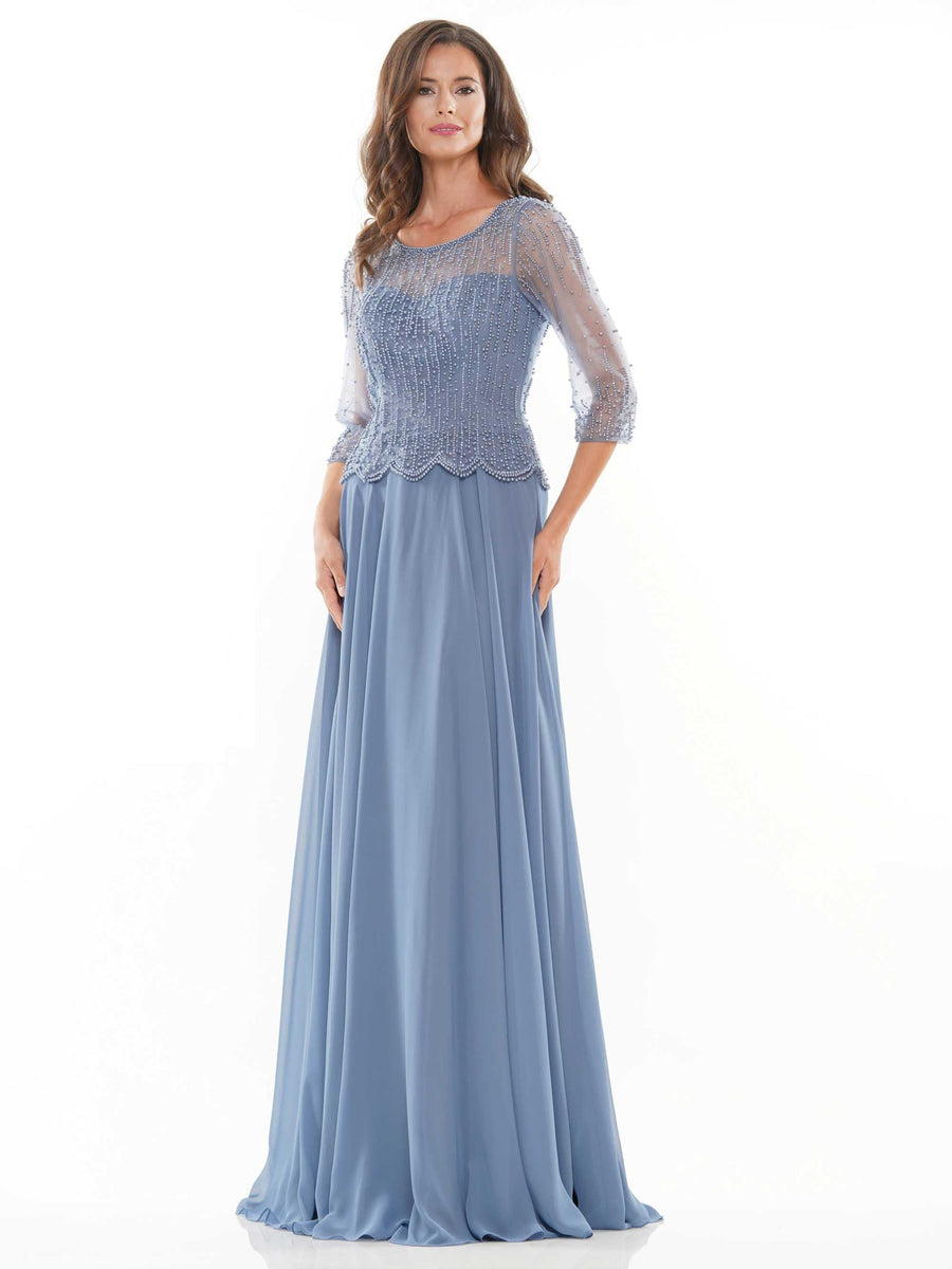 Wavlynn Slate Blue 28 Marsoni Long Formal Mother of the Bride Dress 31