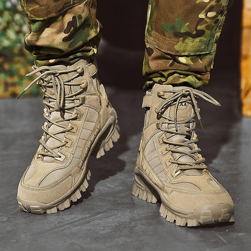 Men's High Shaft Boots with Reinforced Toe Cap and Non Slip Outsole fo ...