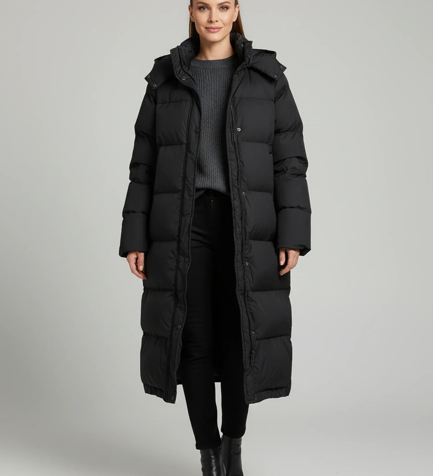 Wavlynn Women Long Hooded Puffer Coat For All Day Warmth And Full Cove